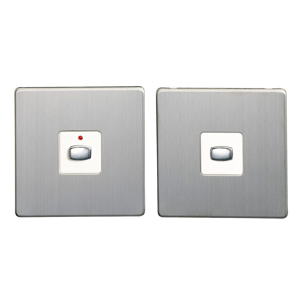 Ideal Technology 1 Gang Light Switch, (two-way) Steel